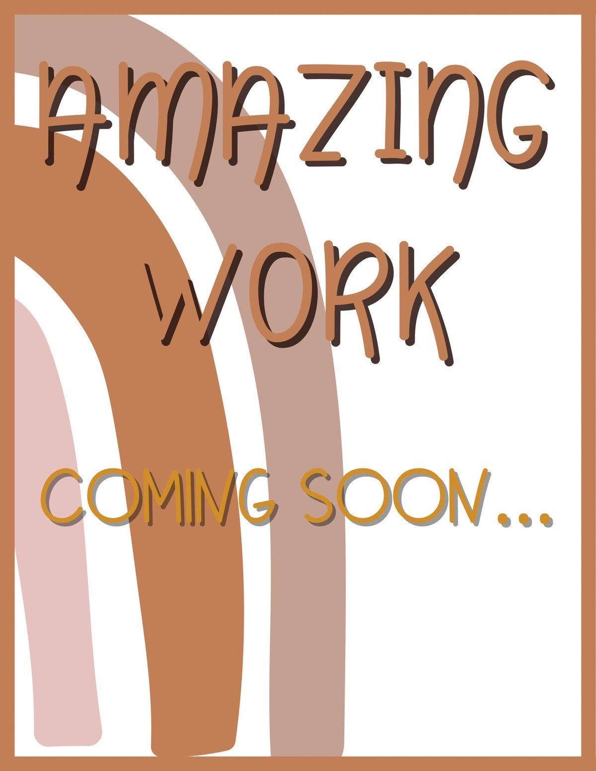 Boho Rainbow Amazing Work Coming Soon Posters EDITABLE Boho Rainbow ...