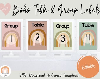 Boho Rainbow Teacher Toolbox Labels EDITABLE - Etsy