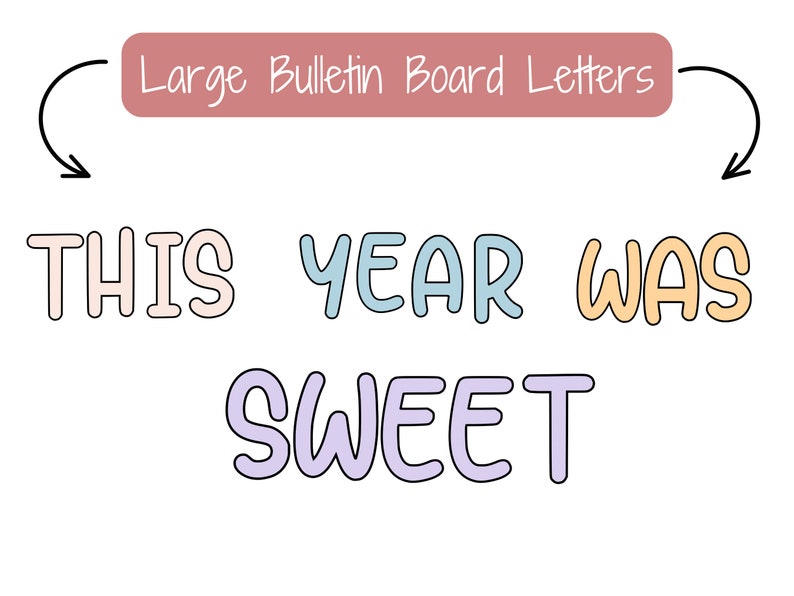 This Year Was Sweet Bulletin Board Kit, EDITABLE Ice Cream Name Labels ...