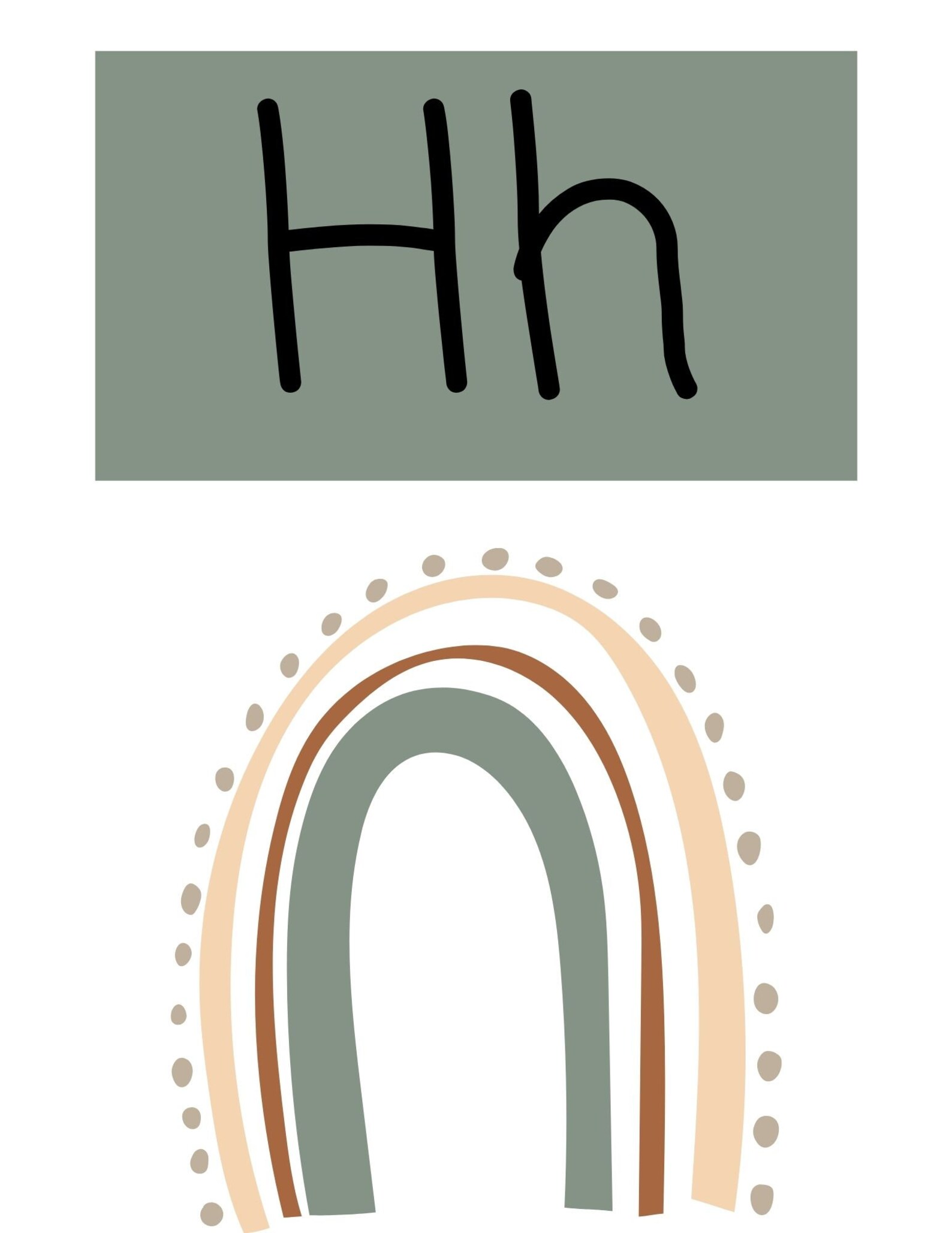 BOHO RAINBOW Alphabet Posters Neutral Rainbow Classroom - Etsy