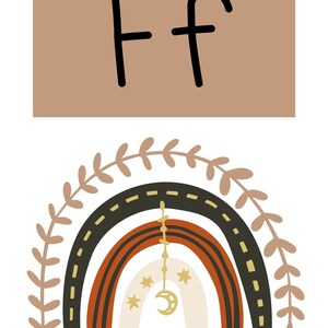 BOHO RAINBOW Alphabet Posters | Neutral Rainbow Classroom Decor ...