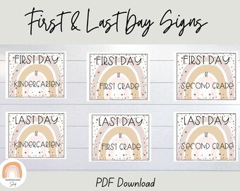 Boho Rainbow Color Posters Neutral Rainbow Classroom Decor - Etsy