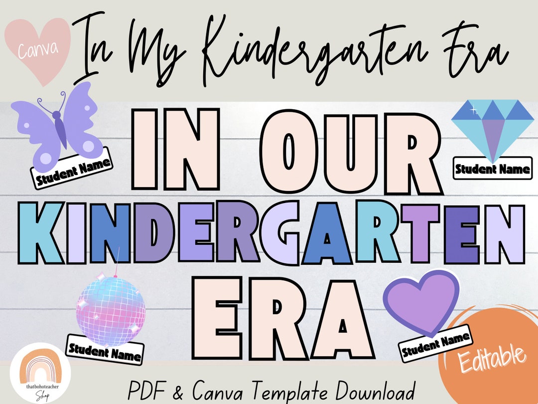 Taylor Swift | “in Our Kindergarten Era” Bulletin Board Kit | EDITABLE ...