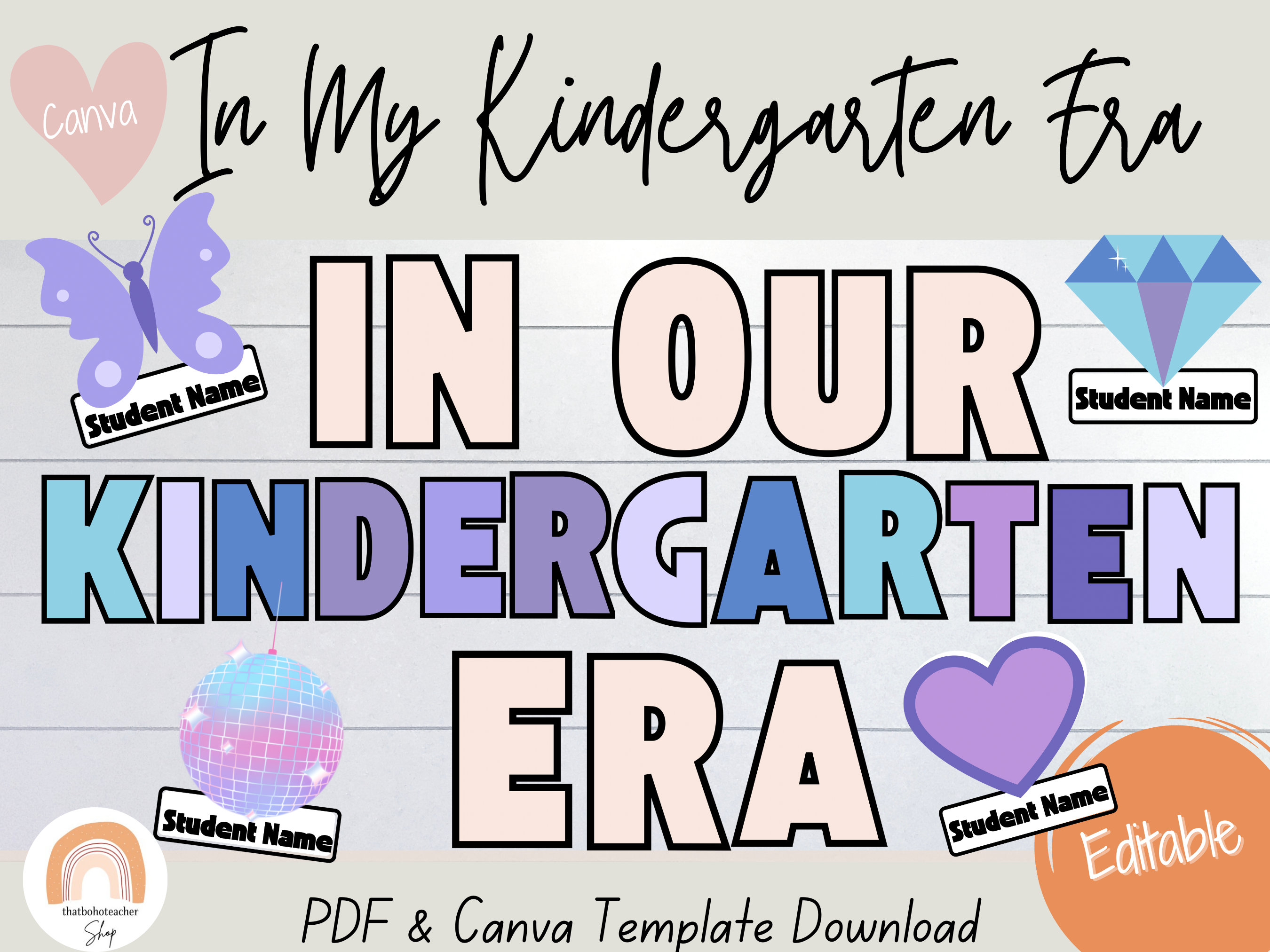 Taylor Swift | “in Our Kindergarten Era” Bulletin Board Kit | EDITABLE ...