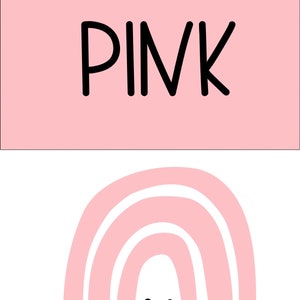 Boho Rainbow Color Posters | Neutral Rainbow Classroom Decor | Digital ...