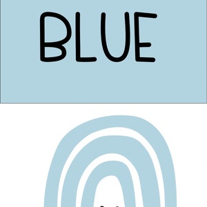 Boho Rainbow Color Posters | Neutral Rainbow Classroom Decor | Digital ...