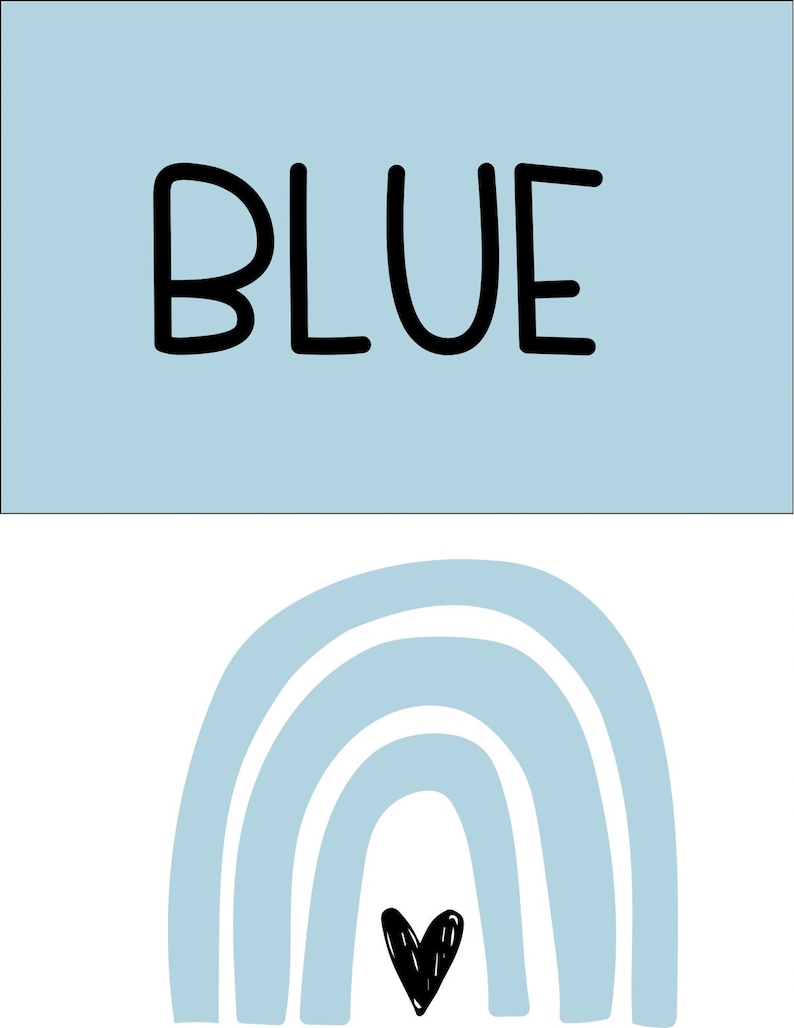 Boho Rainbow Color Posters Neutral Rainbow Classroom Decor - Etsy