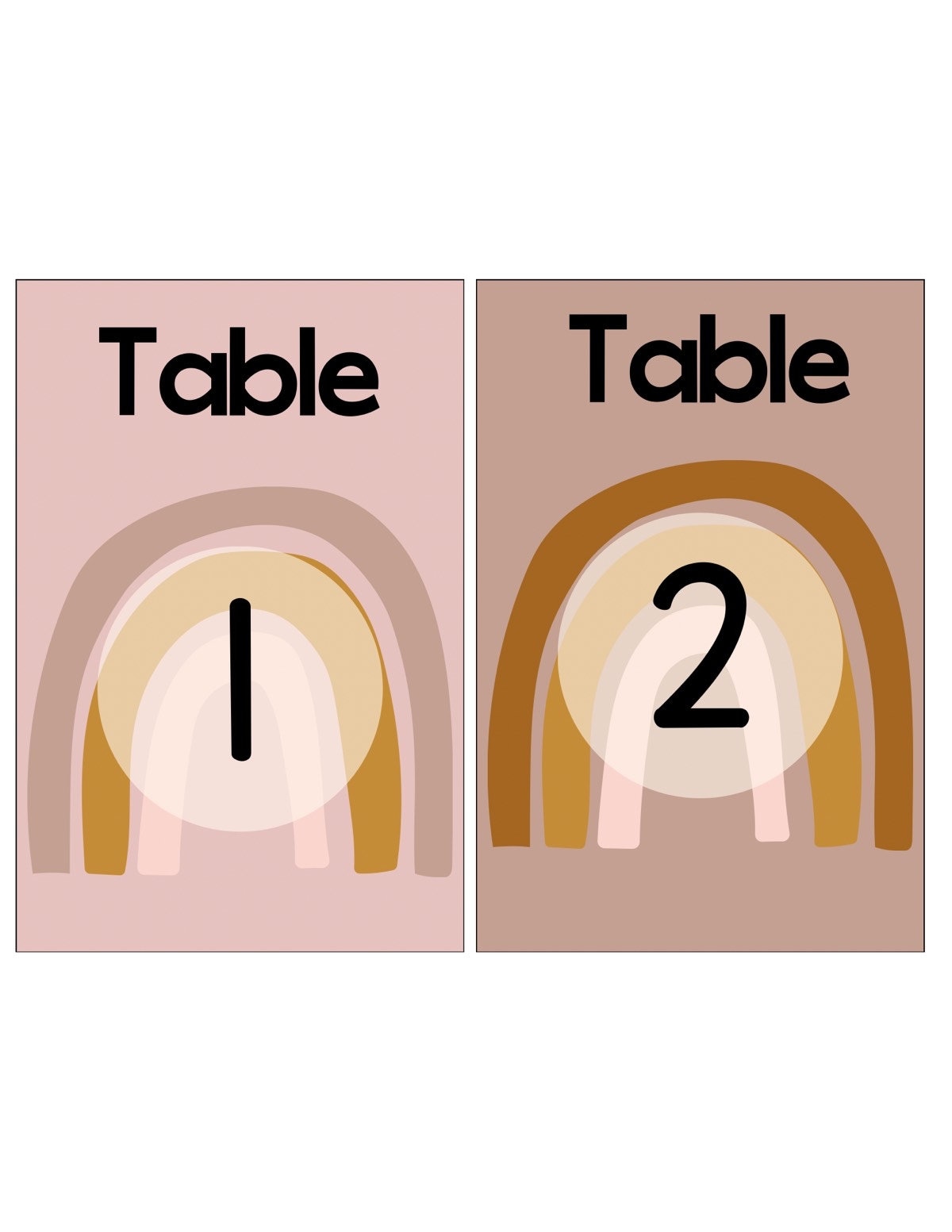 Boho Rainbow 4x6 Table & Group Labels | Editable | Boho Rainbow ...