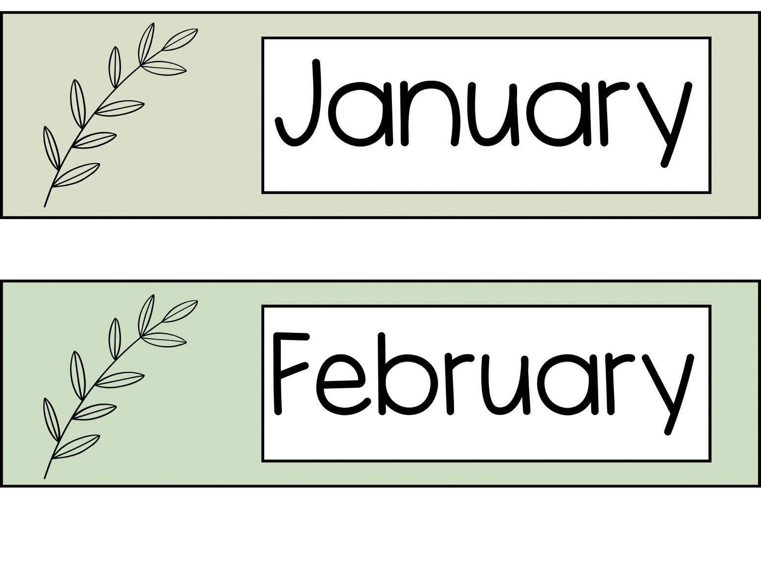 EDITABLE Printable Boho Plant Calendar Bundle, Classroom Decor ...