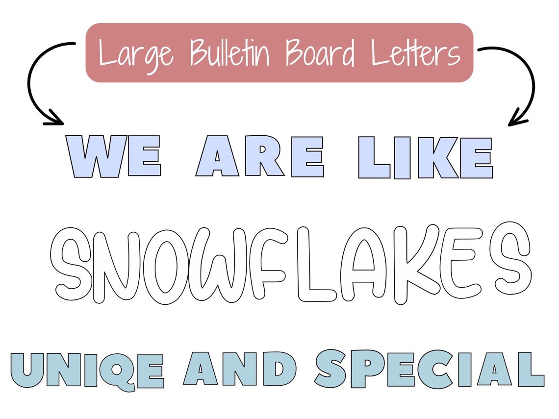 We Are Like Snowflakes Unique and Special Winter Bulletin - Etsy