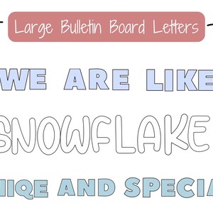 We Are Like Snowflakes Unique and Special, Winter Bulletin Board Kit ...