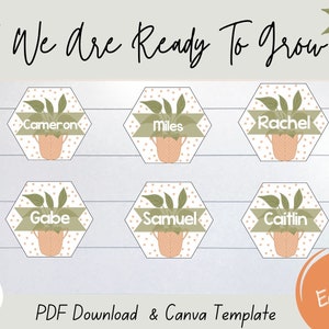We Are Ready to Grow Bulletin Board Kit, EDITABLE Plant Name Labels ...