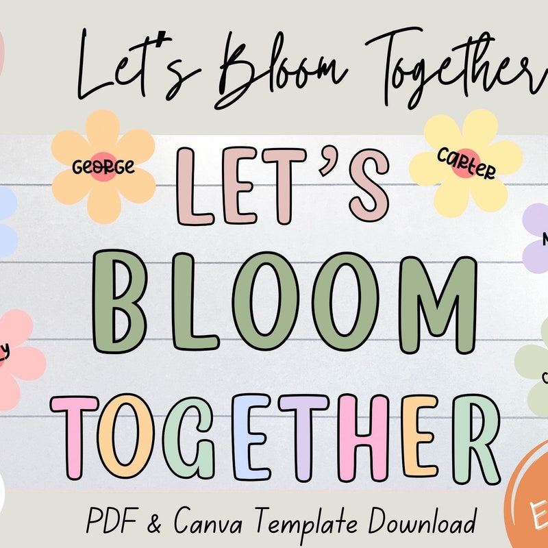 We Bloom Together Bulletin Board - Etsy