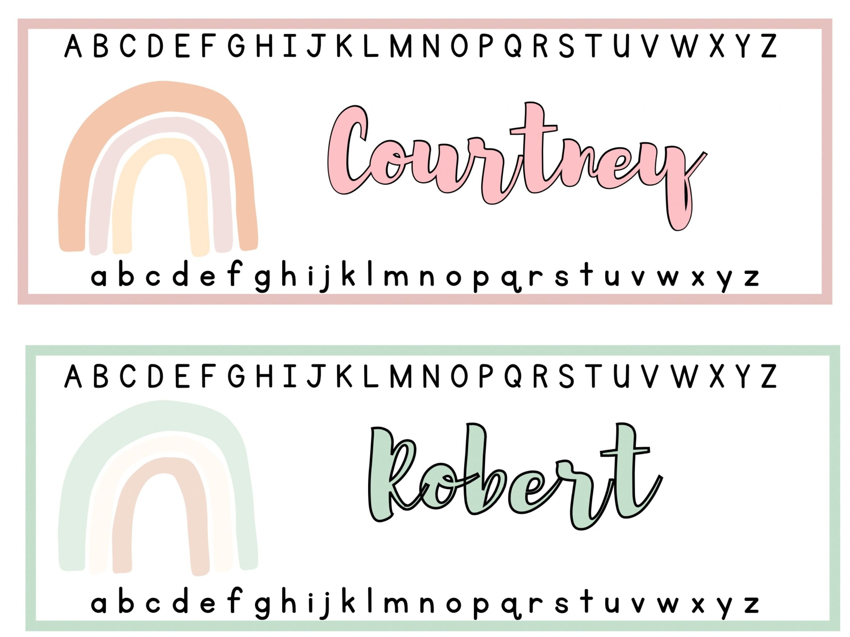 Boho Rainbow Classroom Labels EDITABLE - Etsy