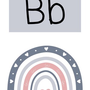 BOHO RAINBOW Alphabet Posters | Neutral Rainbow Classroom Decor ...