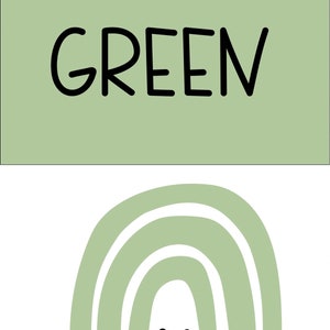 Boho Rainbow Color Posters | Neutral Rainbow Classroom Decor | Digital ...