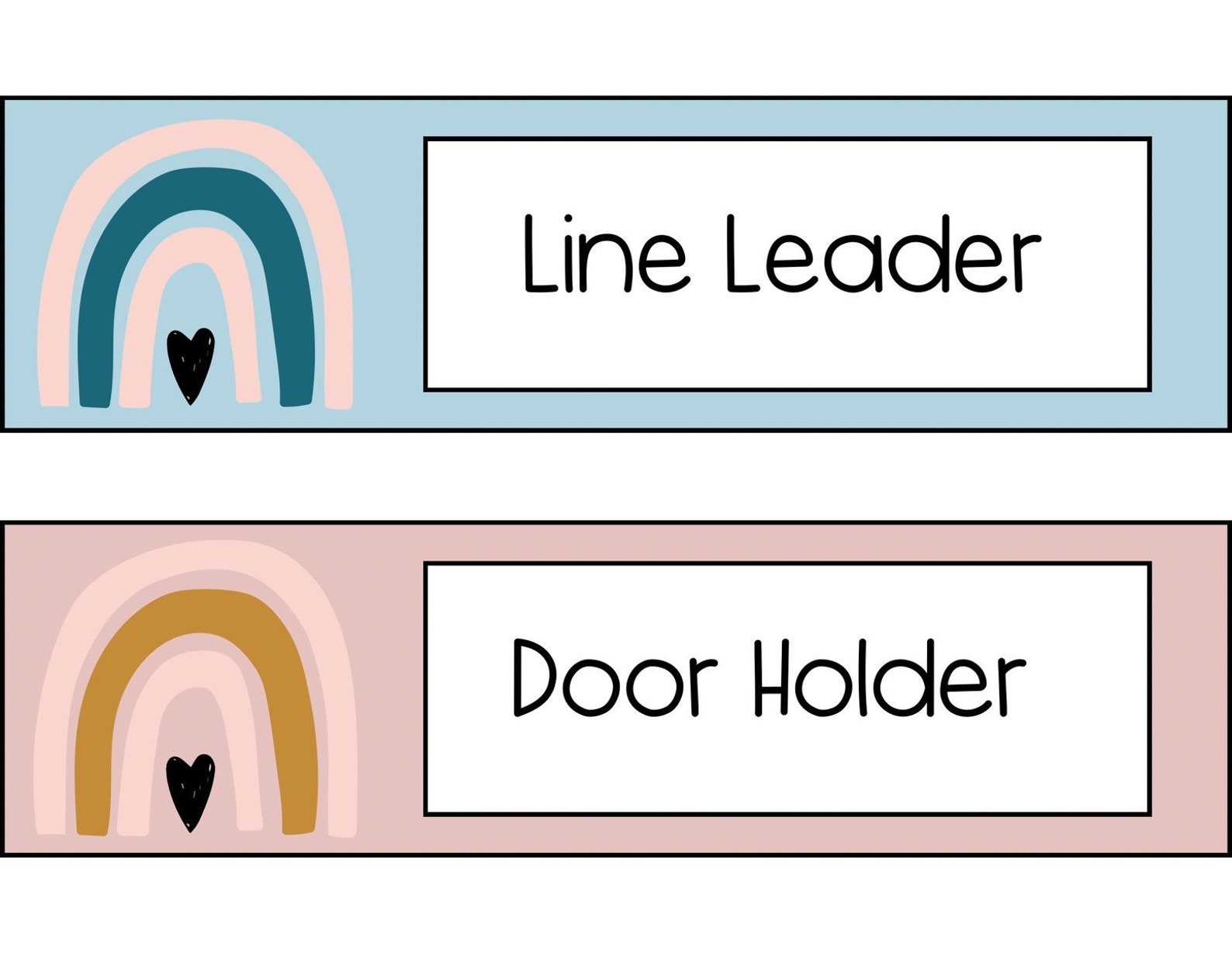 EDITABLE Printable Boho Rainbow Classroom Job Cards, Classroom Decor ...