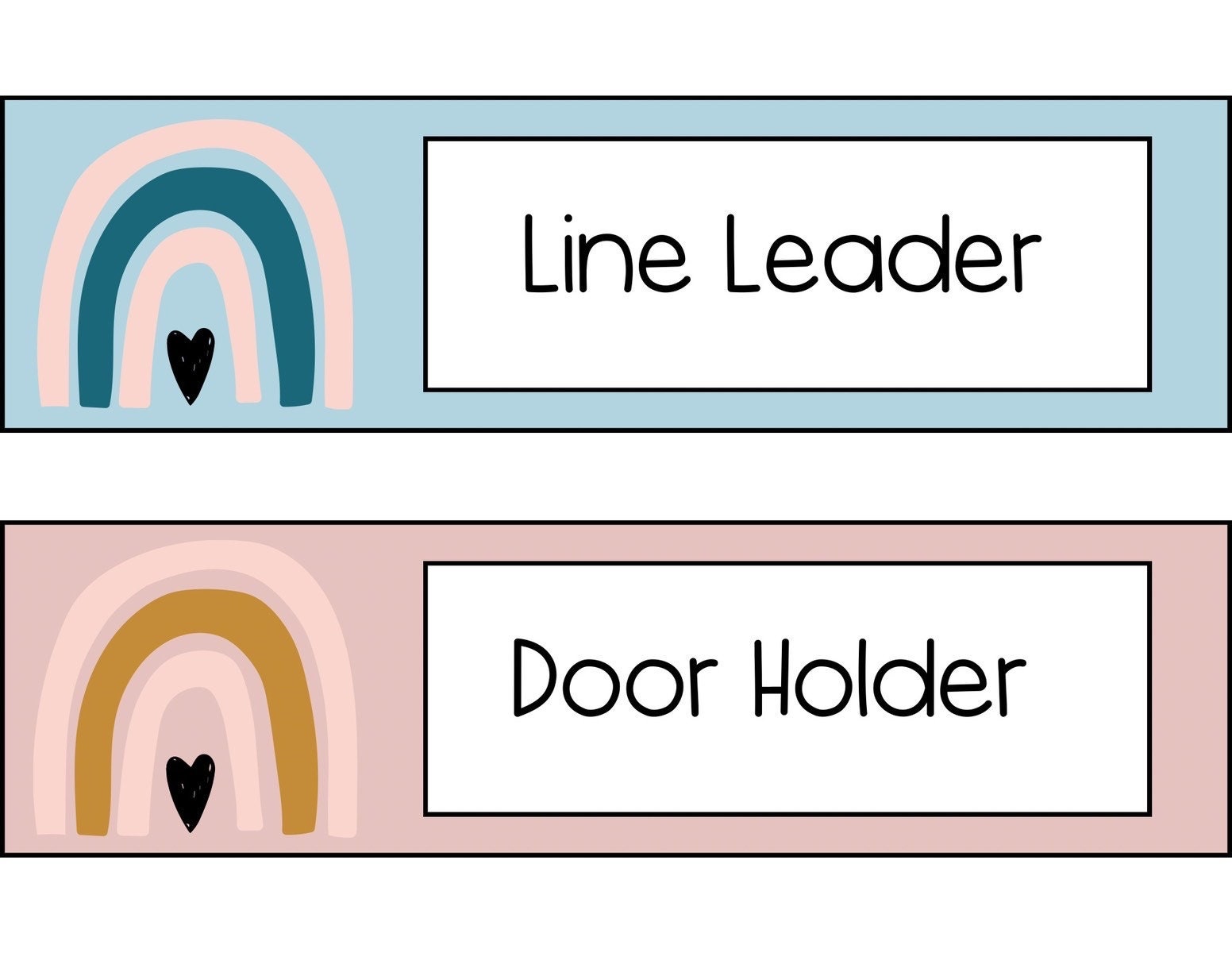 EDITABLE Printable Boho Rainbow Classroom Job Cards, Classroom Decor ...