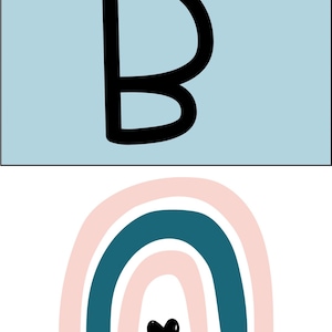 Boho Rainbow Alphabet Posters | Neutral Rainbow Classroom Decor ...