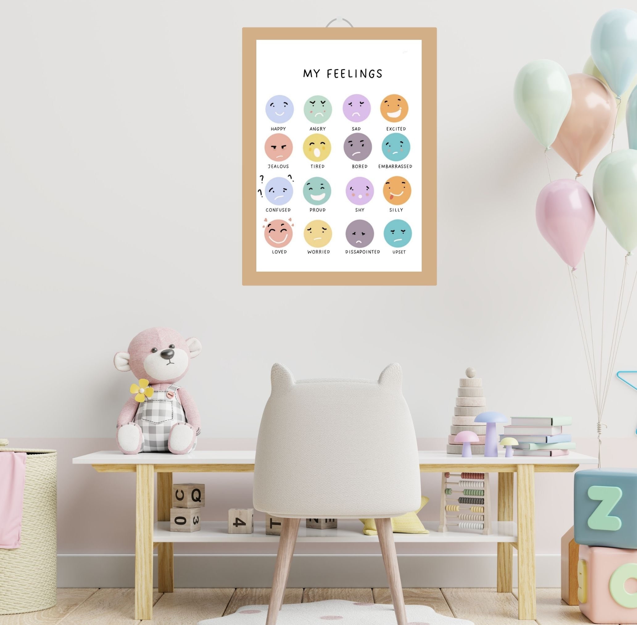 My Feelings Chart Print - Etsy