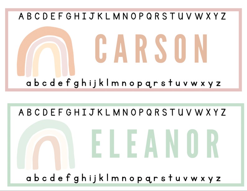 Boho Rainbow Classroom Labels EDITABLE | Etsy