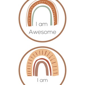 Boho Rainbow Classroom Affirmations Digital Downloads L - Etsy