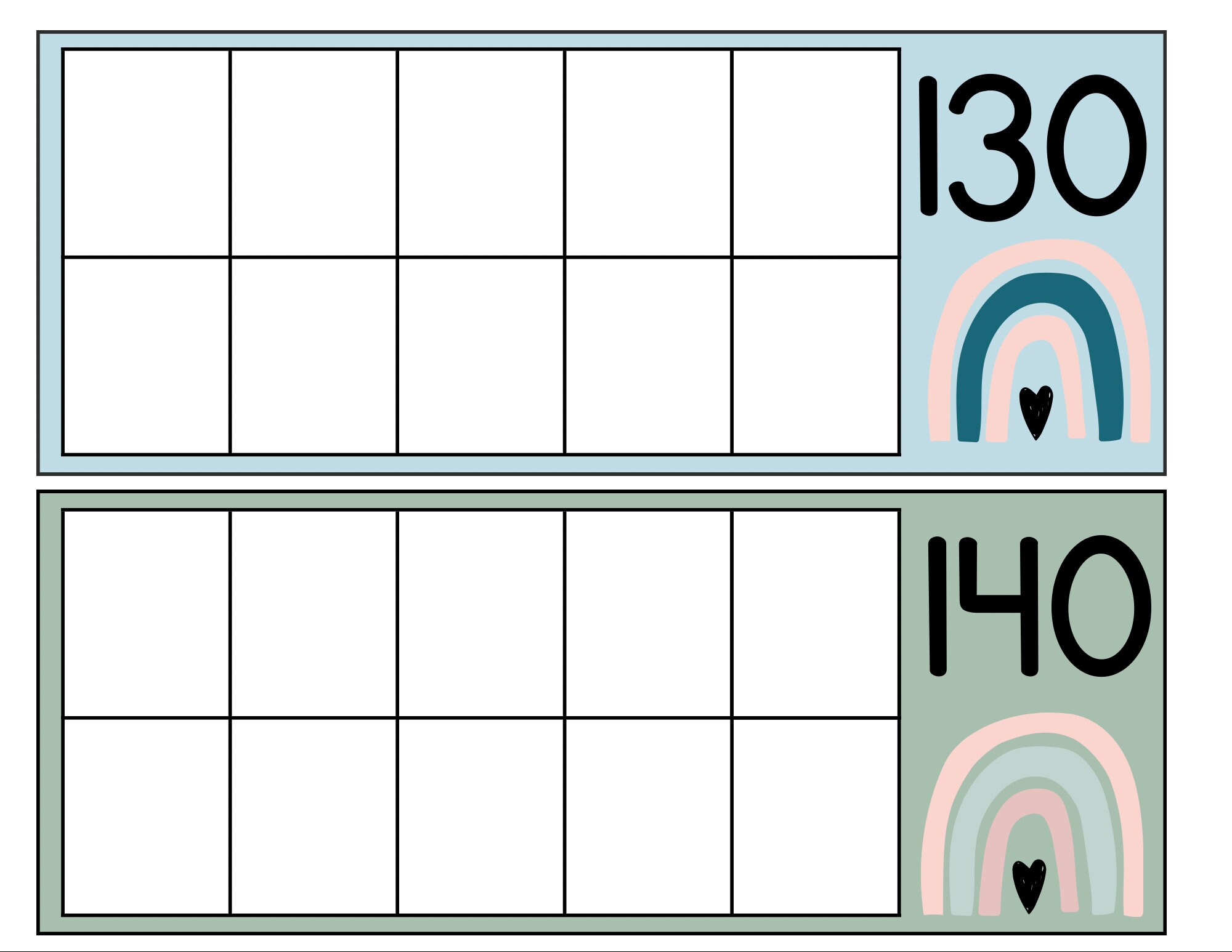 EDITABLE Printable Boho Rainbow Days of School Chart - Etsy