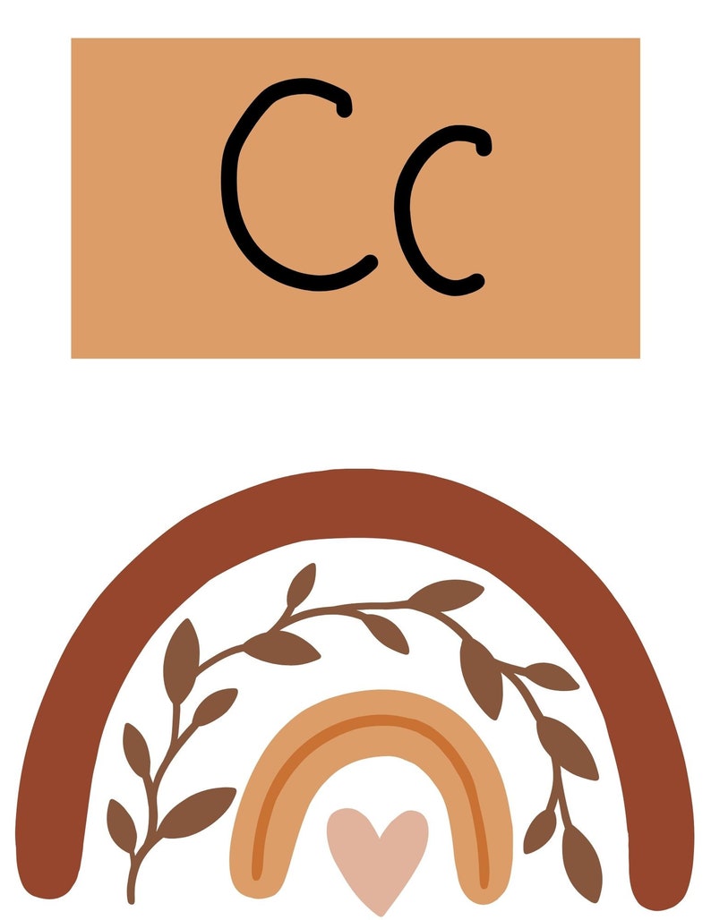 BOHO RAINBOW Alphabet Posters Neutral Rainbow Classroom - Etsy