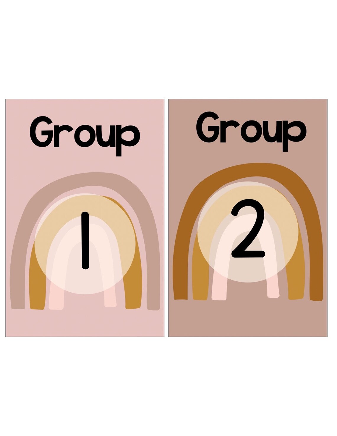 Boho Rainbow 4x6 Table & Group Labels Editable Boho - Etsy