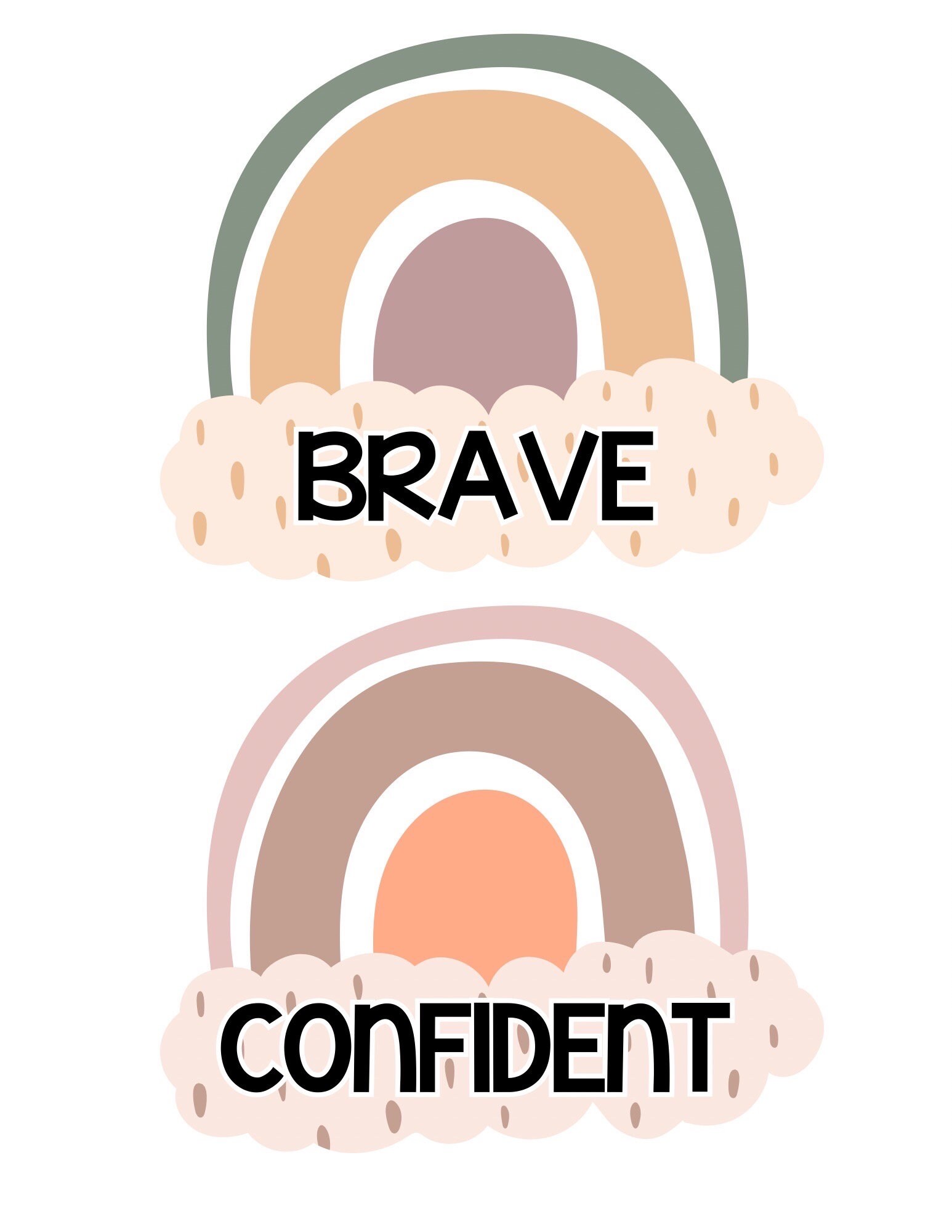 Boho Rainbow Classroom Affirmations, 20 Positive Sayings, Digital ...