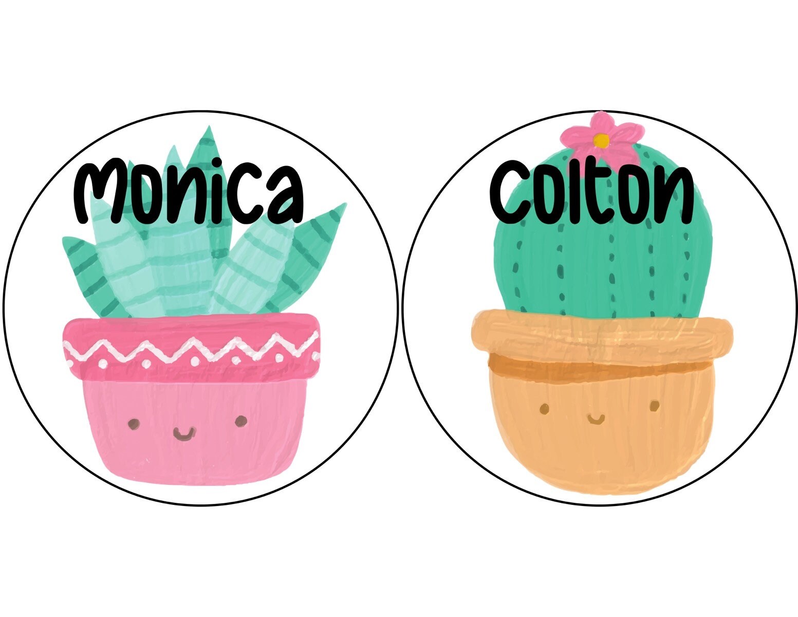 Boho Cactus Bulletin Board Labels EDITABLE - Etsy