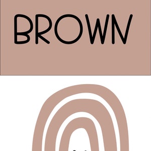 Boho Rainbow Color Posters | Neutral Rainbow Classroom Decor | Digital ...