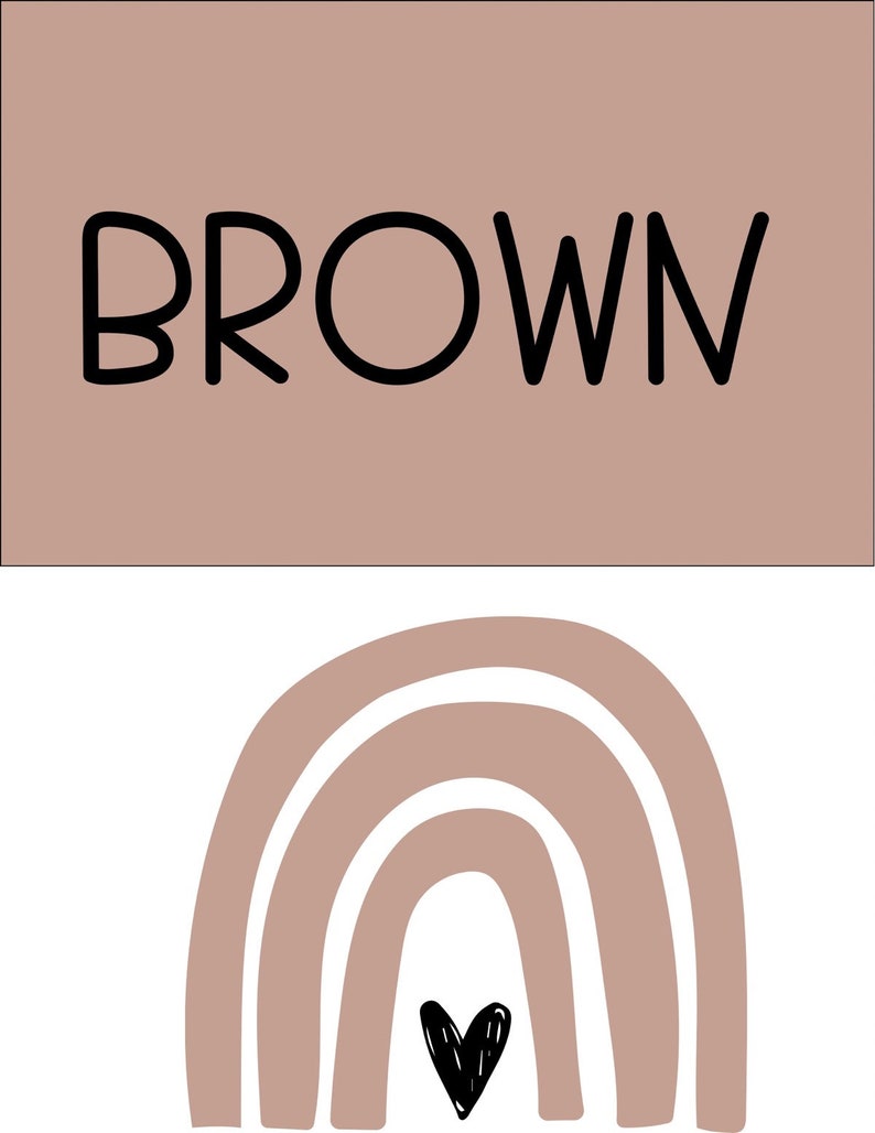 Boho Rainbow Color Posters Neutral Rainbow Classroom Decor - Etsy