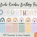 Class Birthdays Printable Posters Boho Rainbow, EDITABLE, Classroom ...