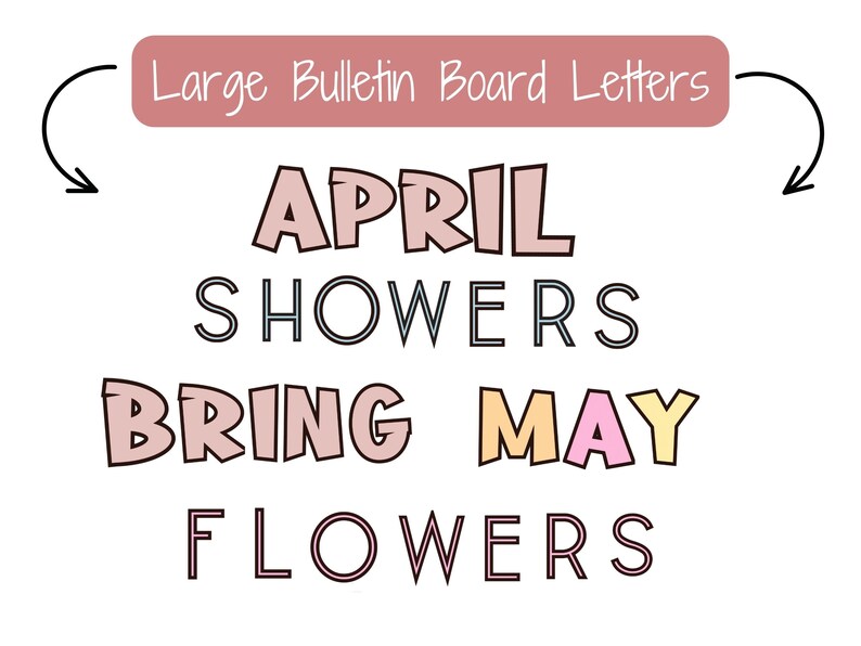 April Showers Bring May Flowers Spring Bulletin Board Kit - Etsy