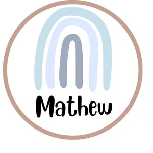 Boho Rainbow Circle Classroom Labels - EDITABLE - Etsy