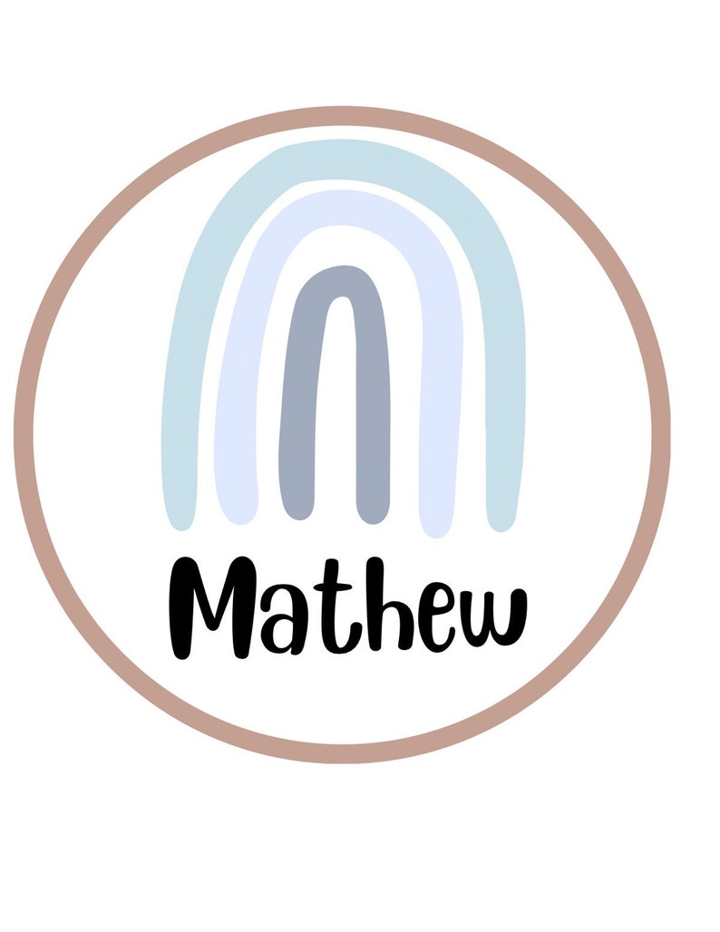 Boho Rainbow Circle Classroom Labels EDITABLE - Etsy