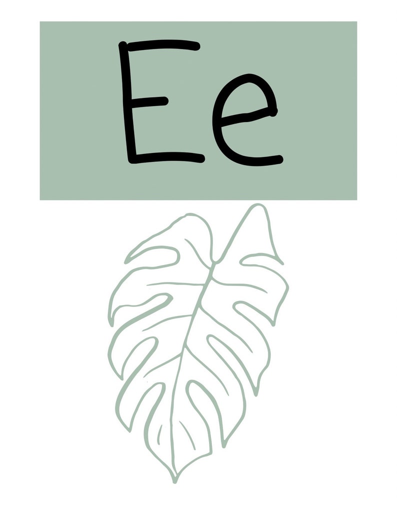 BOHO PLANT Alphabet Posters Neutral Rainbow Classroom Decor - Etsy