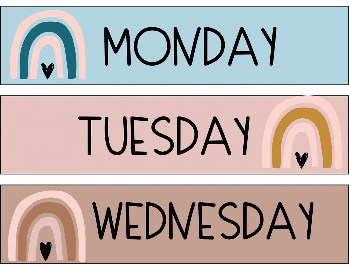 EDITABLE Printable Boho Rainbow Drawer Rolling Cart Labels - Etsy