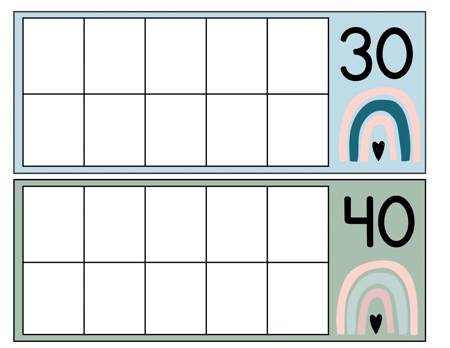 EDITABLE Printable Boho Rainbow Days of School Chart, Classroom Decor ...