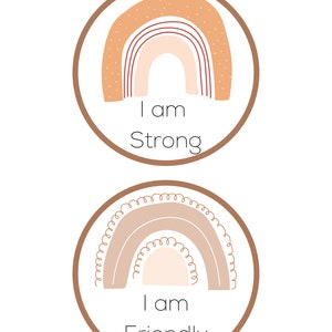 Boho Rainbow Classroom Affirmations Digital Downloads L - Etsy