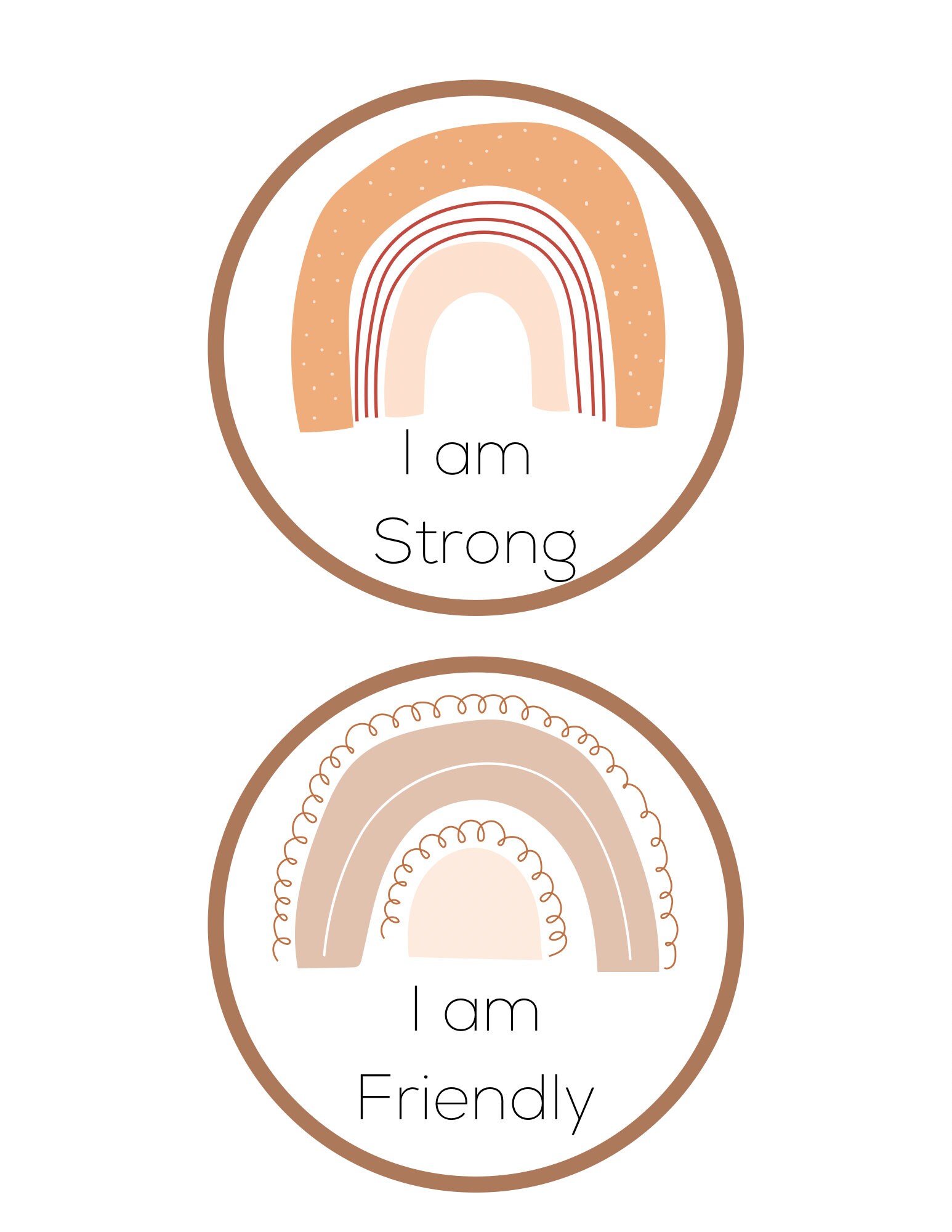 Boho Rainbow Classroom Affirmations Digital Downloads L - Etsy