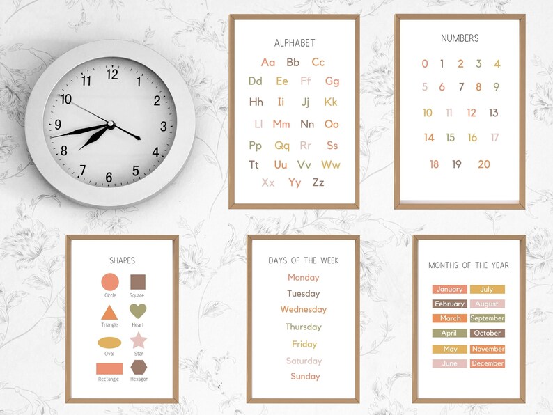 Boho Classroom Decor Bundle • Educational Poster Set • Homeschool ...