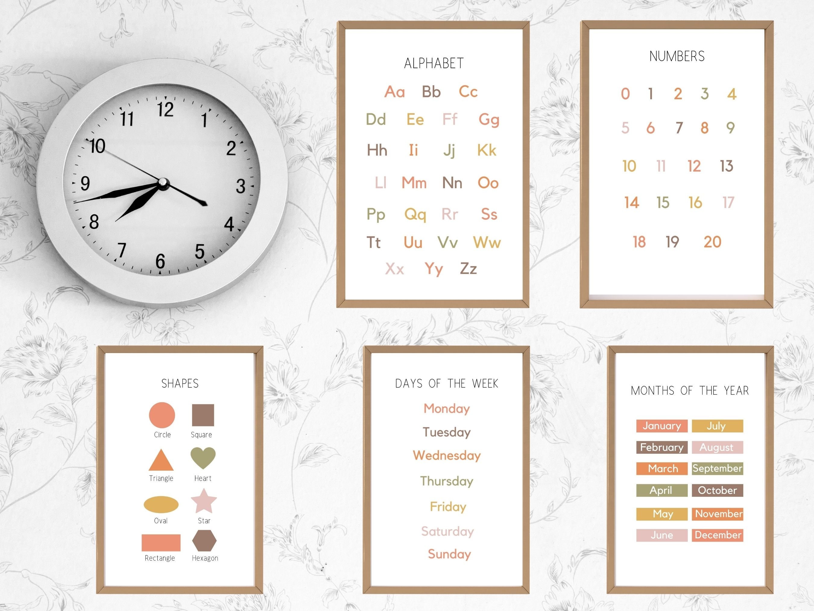 Boho Classroom Decor Bundle • Educational Poster Set • Homeschool ...