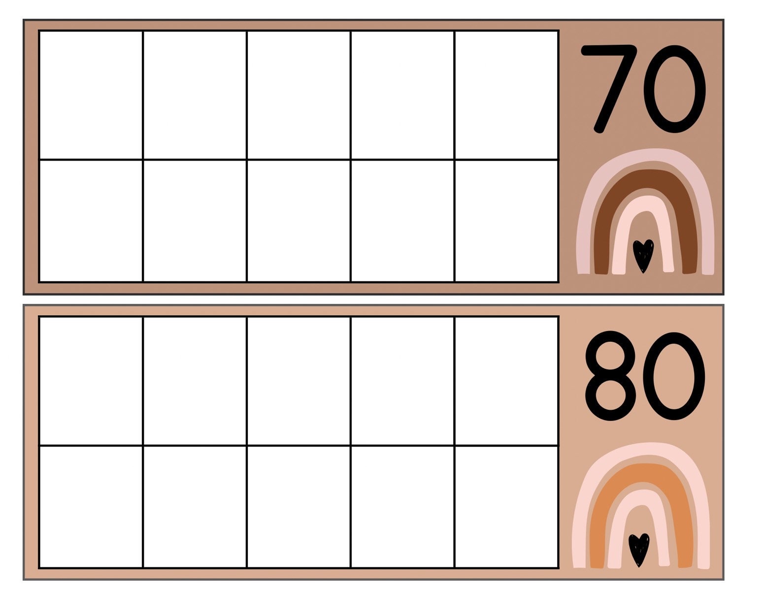 EDITABLE Printable Boho Rainbow Days of School Chart - Etsy