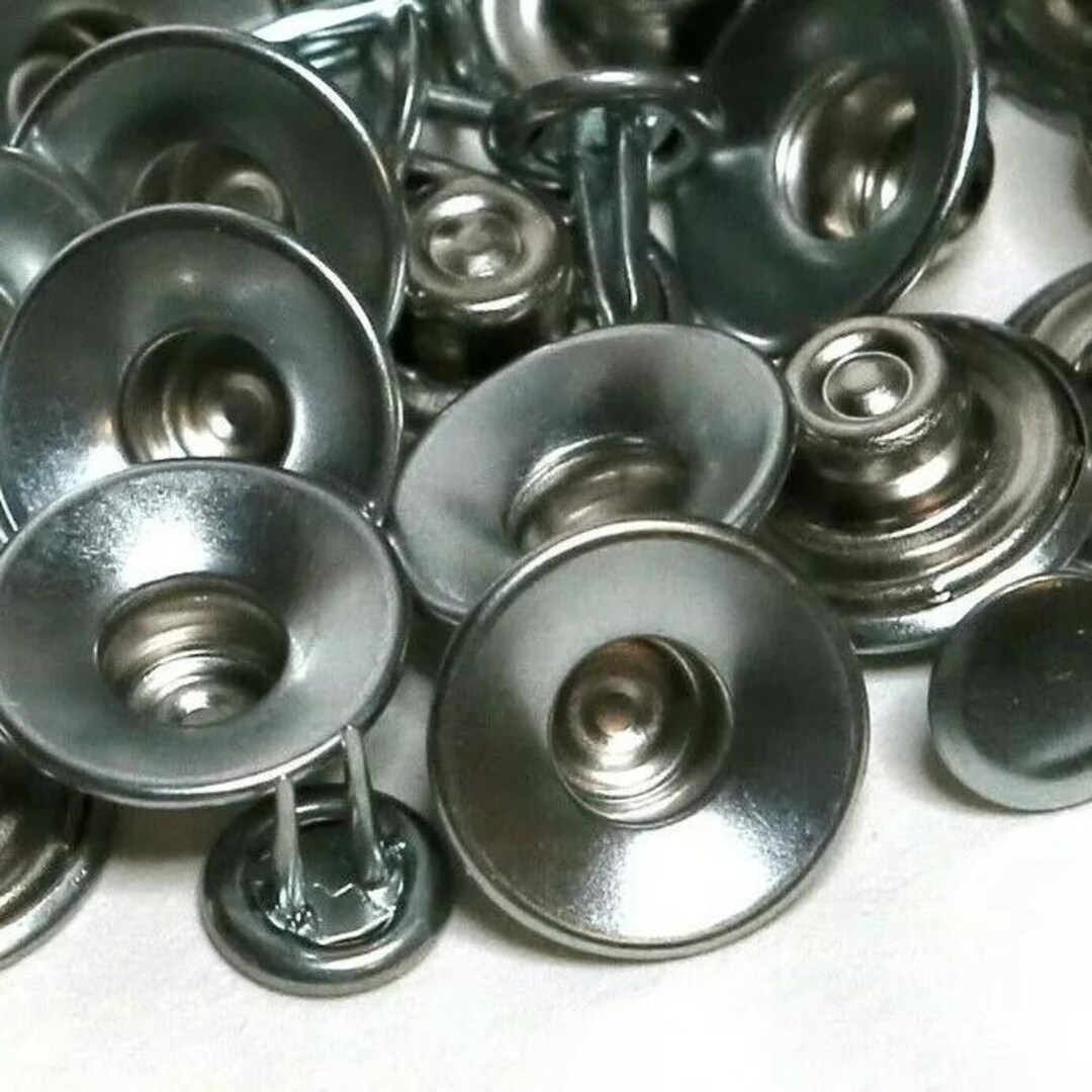 YKK Metal Button Silver 12 Pieces Make in USA Sever - Etsy