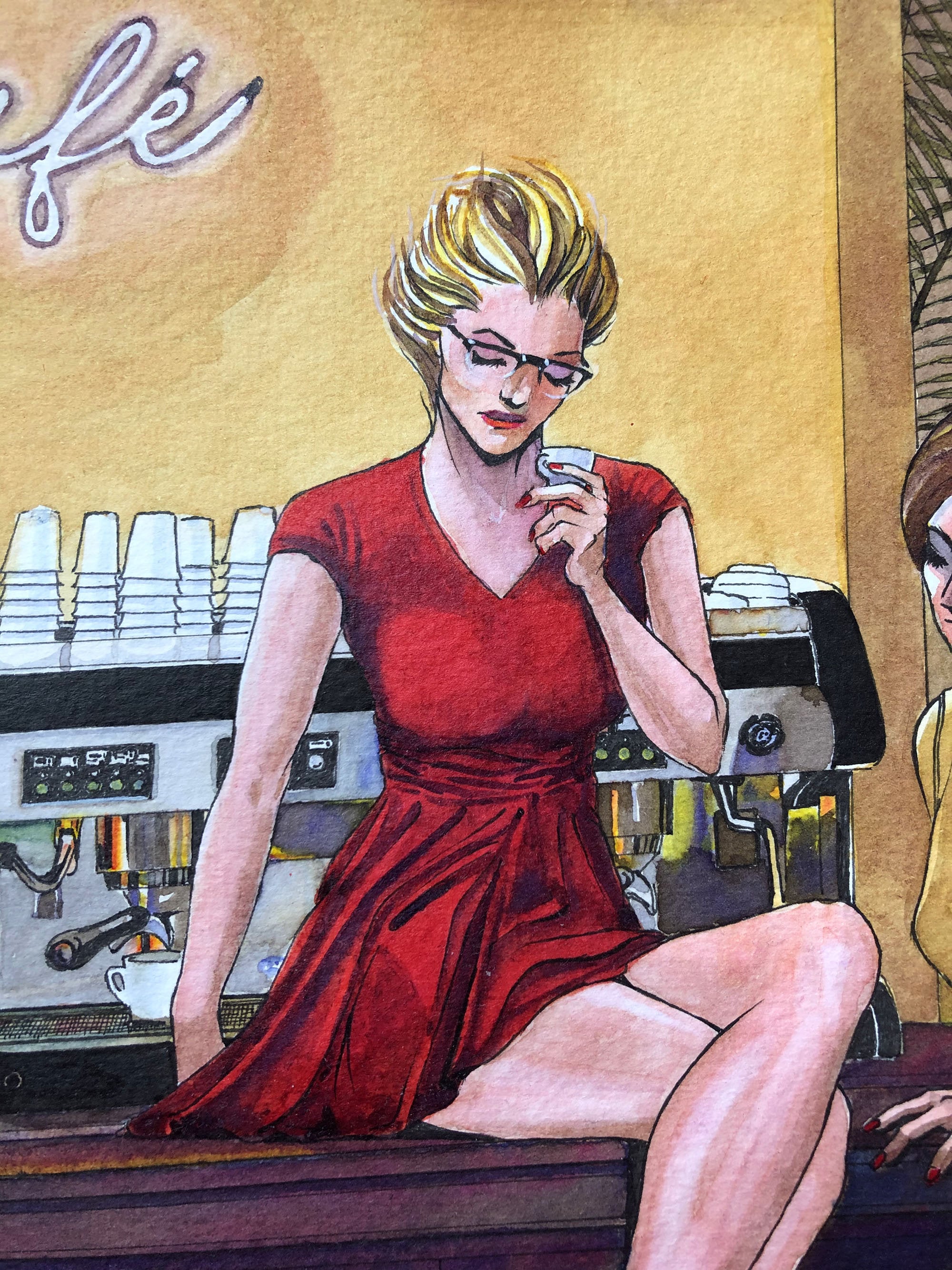 Shoes Licking Illustration, Femdom Art, High Heel Shoes, Public ...