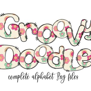 Groovy Alphabet PNG, Retro Alpha Doodle, Alpha Doodle PNG, Groovy Alpha ...