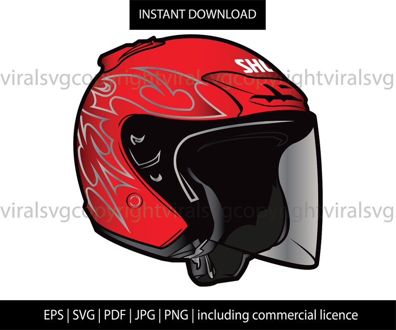 Red Motorcycle Helmet SVG, Motorbike Helmet Sublimation Design, Tshirt ...