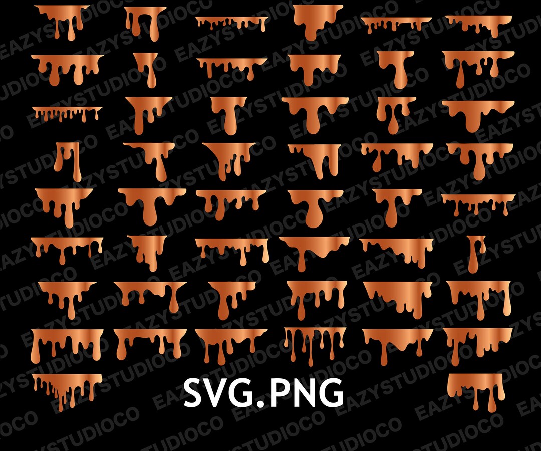 50 Dripping SVG Bundle, Dripping Borders Svg, Dripping Borders, Drip ...